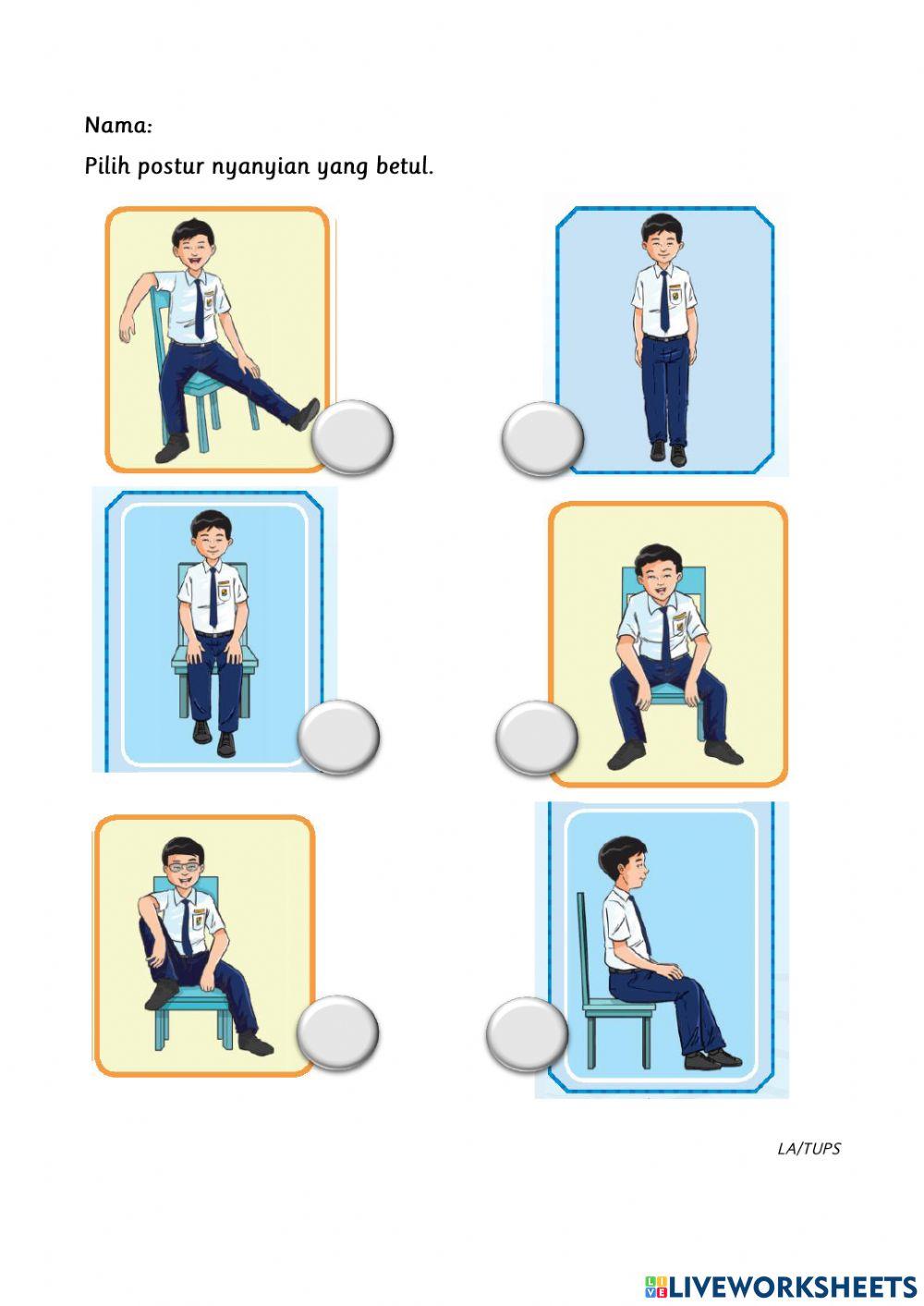 1160728 | Postur Badan | LOUISABEN | LiveWorksheets