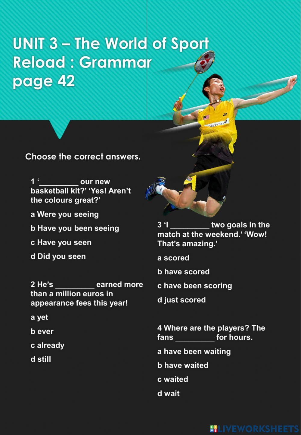 Form 5 Unit 3 Grammar reload worksheet | Live Worksheets