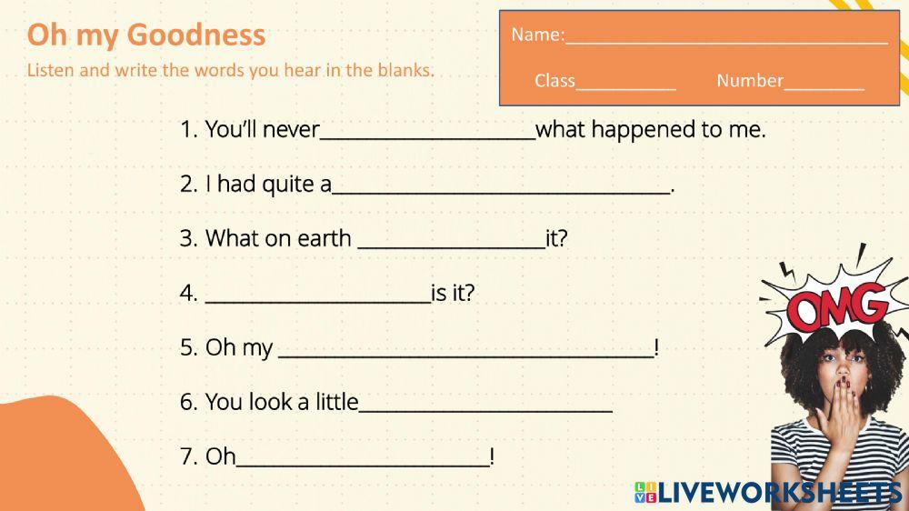 1160903 | Oh my GOODNESS | snooky277 | LiveWorksheets