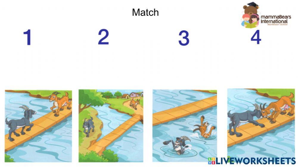 Two Silly goat story sequencing by match online exercise for | Live ...