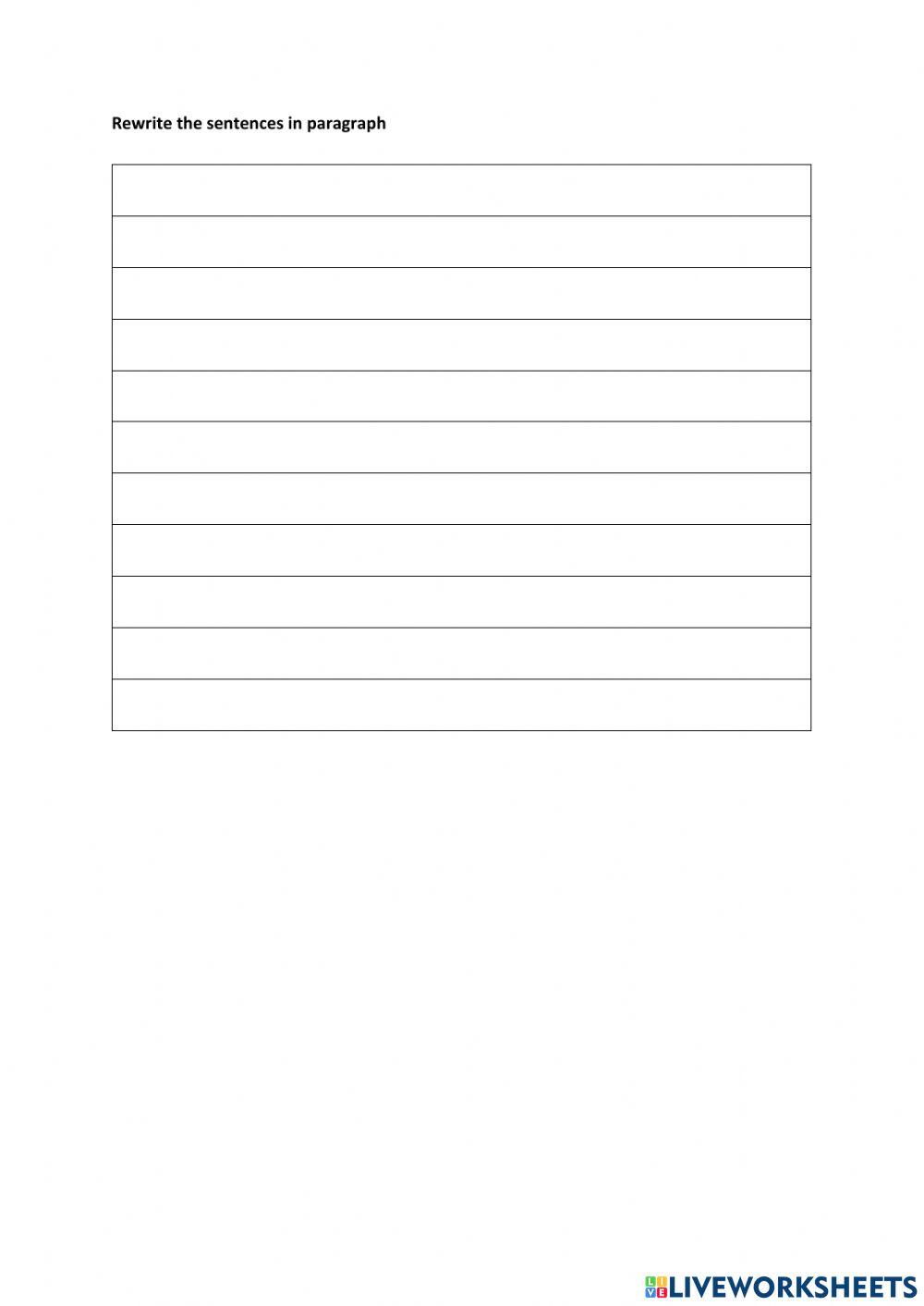 Writing section C worksheet | Live Worksheets