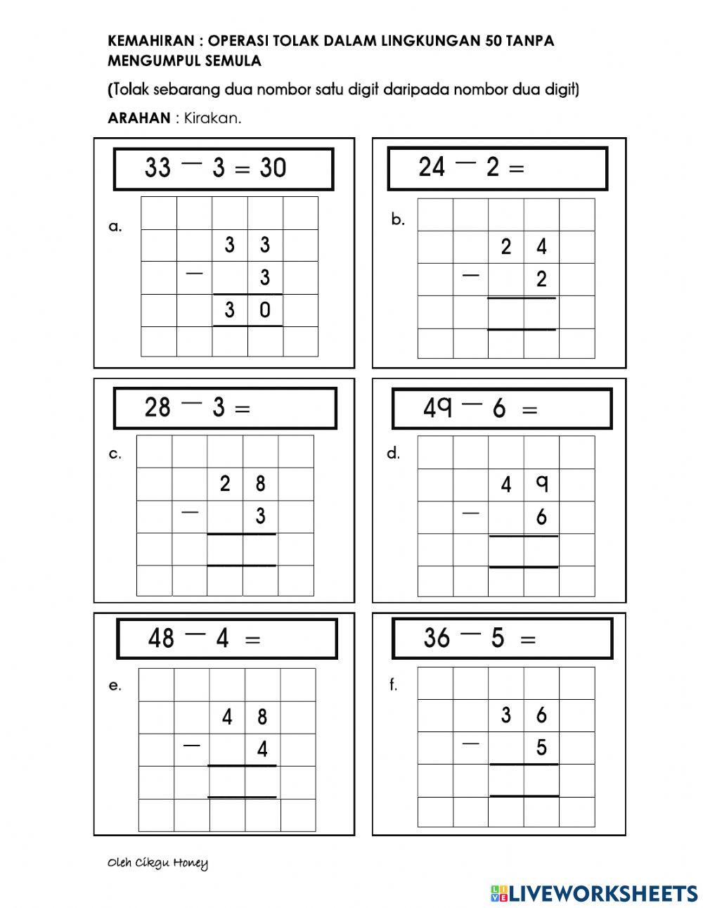 HANITAABDULLAH | TOLAK 50 LAT 1 3172470 | LiveWorksheets