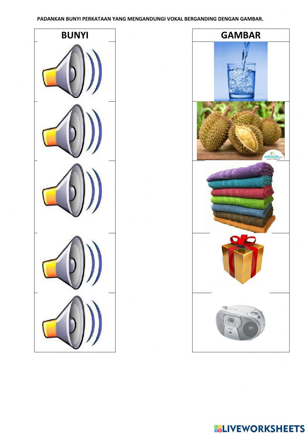 Vokal berganding online exercise | Live Worksheets