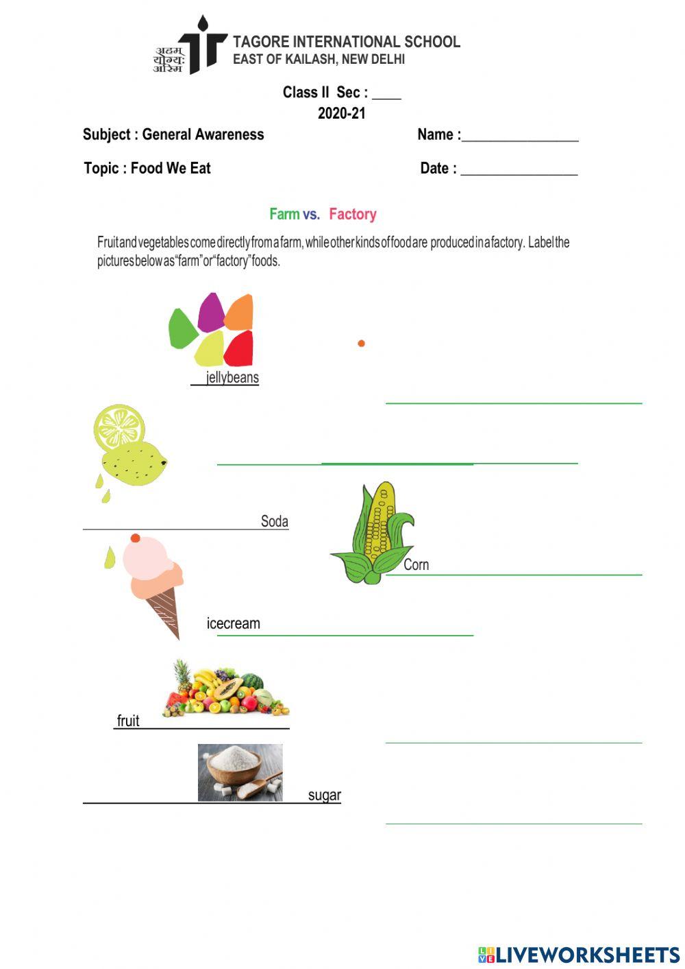6659508 | Farm Vs Factory | ilac | LiveWorksheets