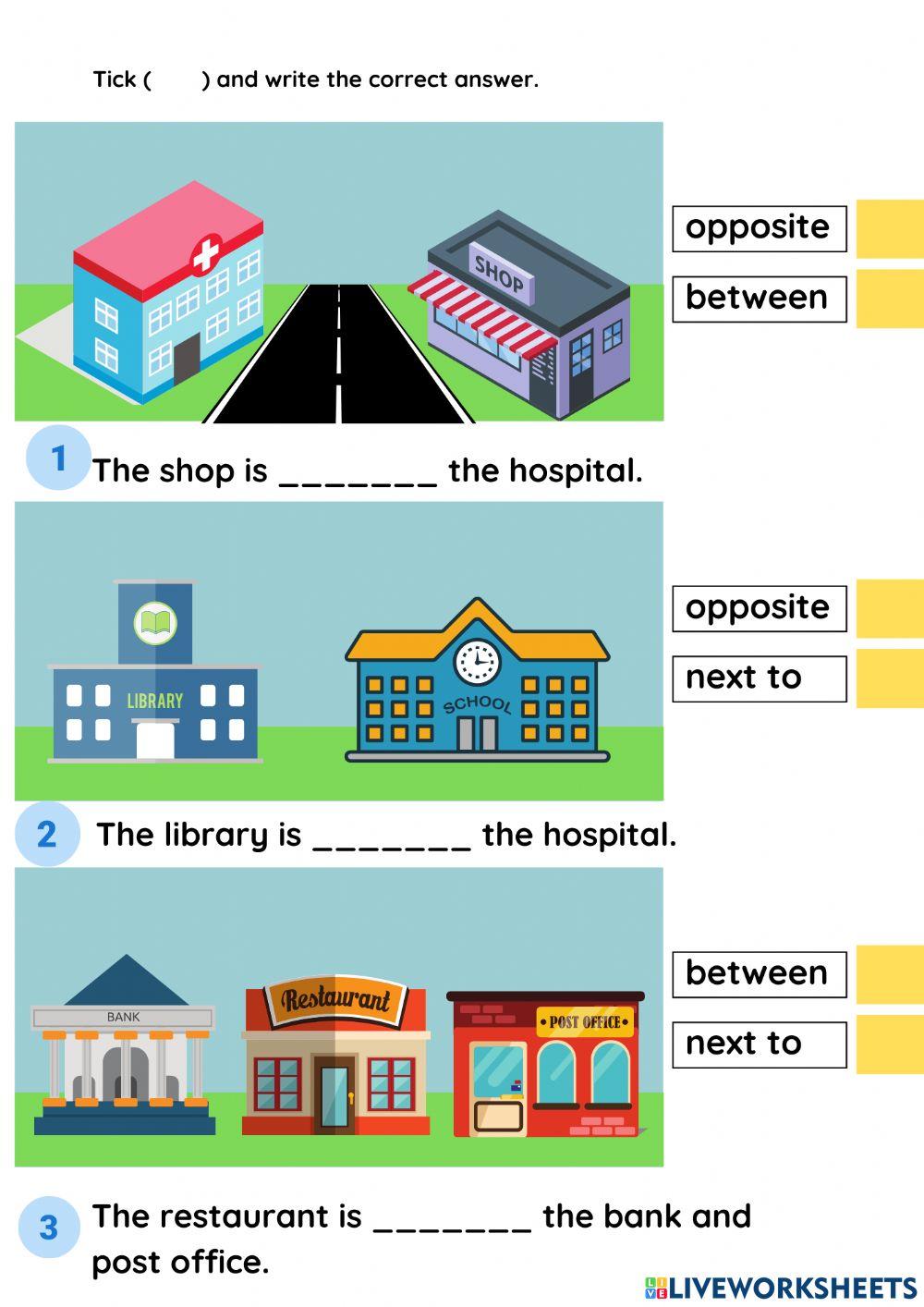 Location activity for 4 | Live Worksheets