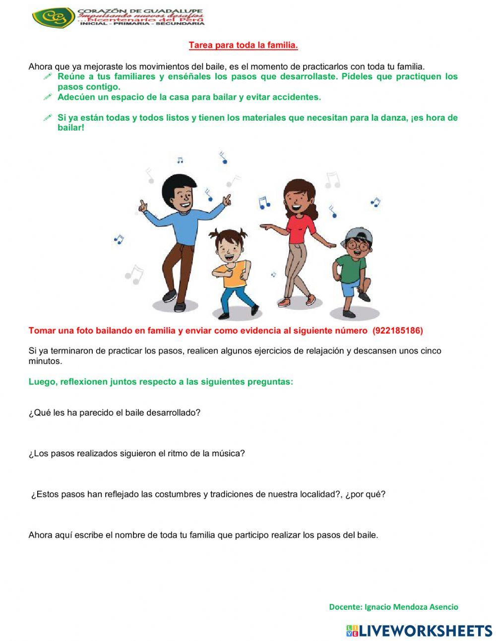 Ritmo y ejercicio interactive worksheet | Live Worksheets
