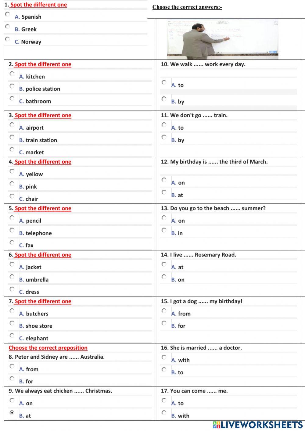 Beginners-- worksheet | Live Worksheets