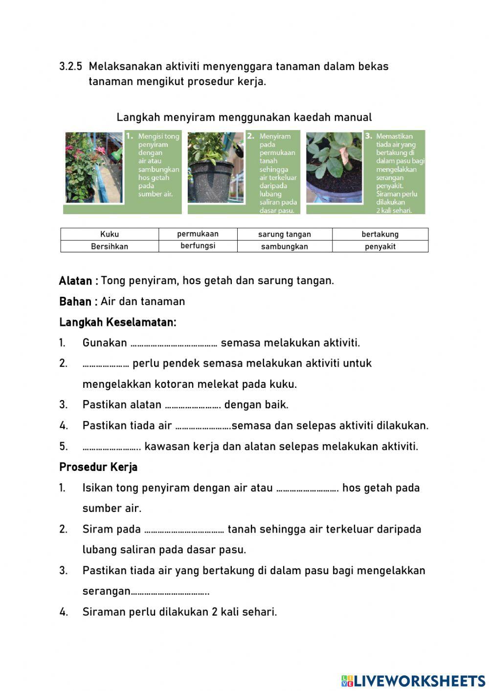 Tugasan Landskap online worksheet for T4 | Live Worksheets