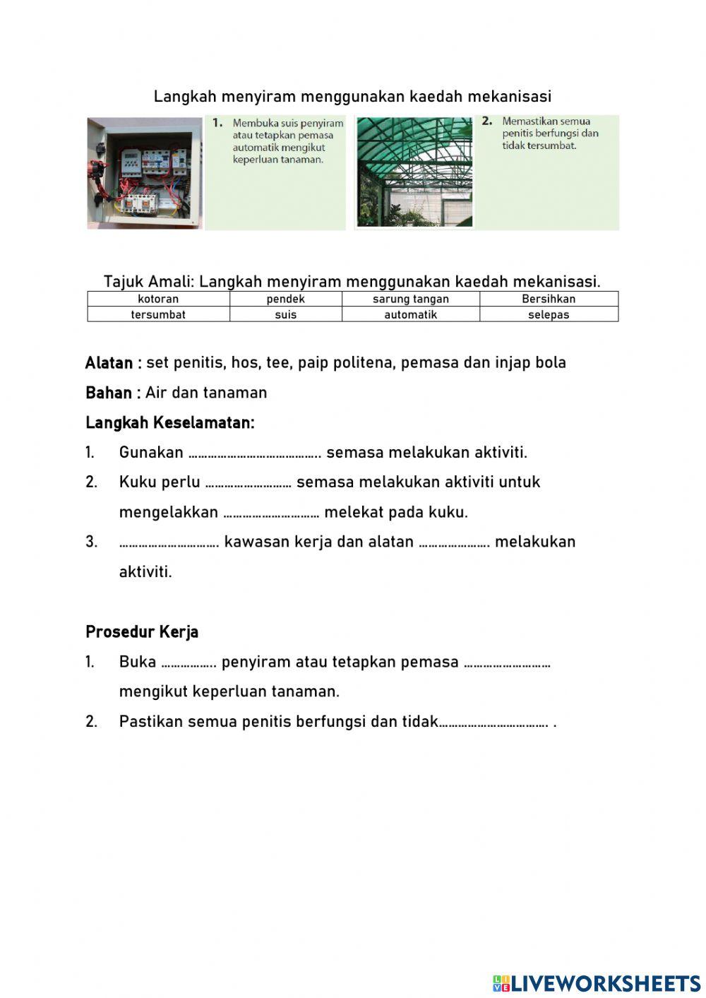 Tugasan Landskap online worksheet for T4 | Live Worksheets