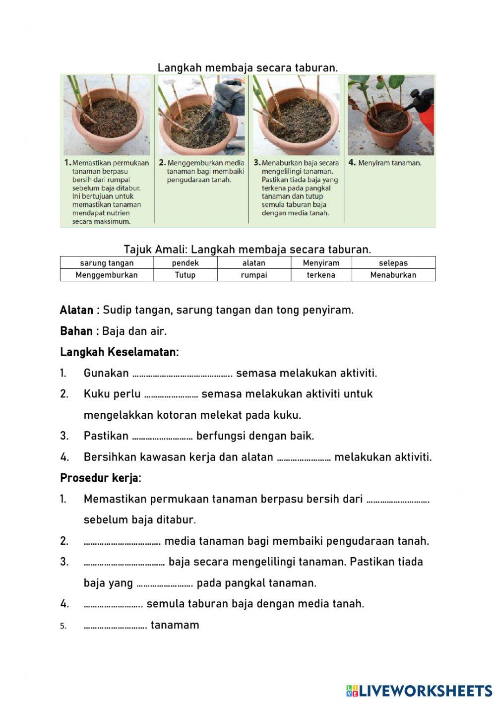 Tugasan Landskap online worksheet for T4 | Live Worksheets