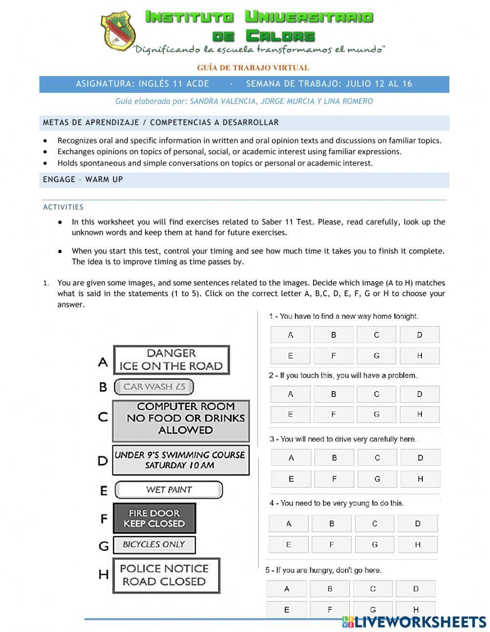 Icfes Test Activity Worksheet Live Worksheets, 58% OFF