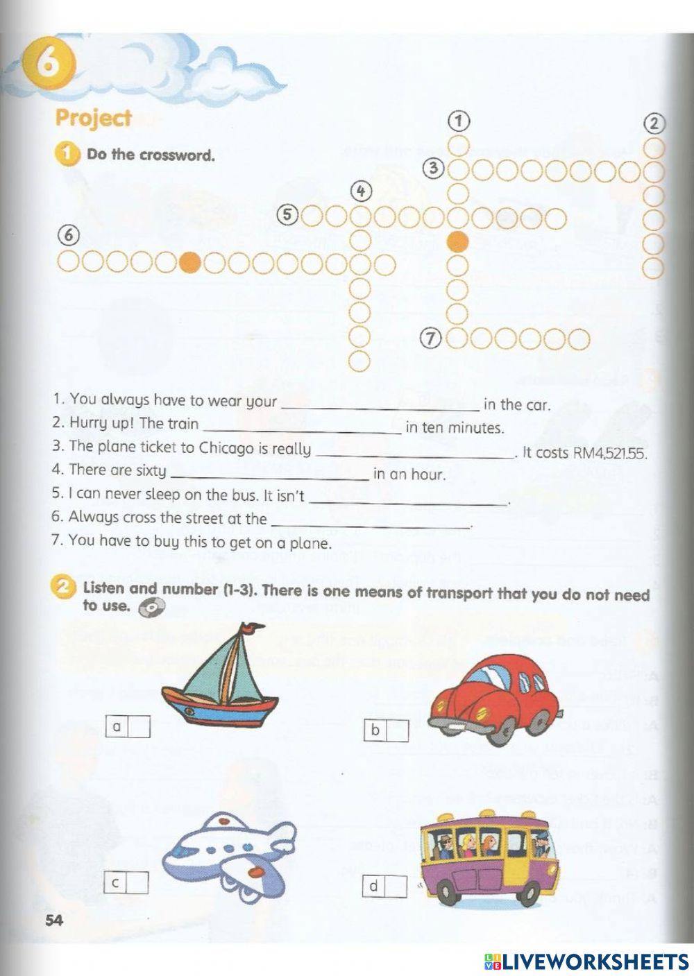 M6: Means of Transport worksheet | Live Worksheets