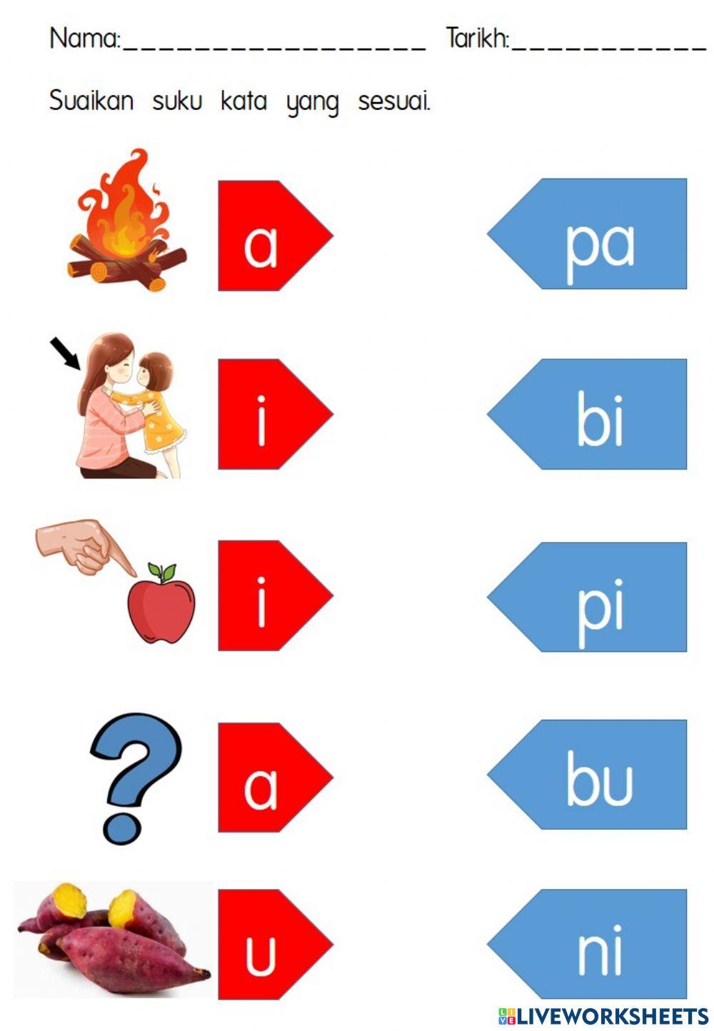 Latihan Gabungan VKV worksheet | Live Worksheets