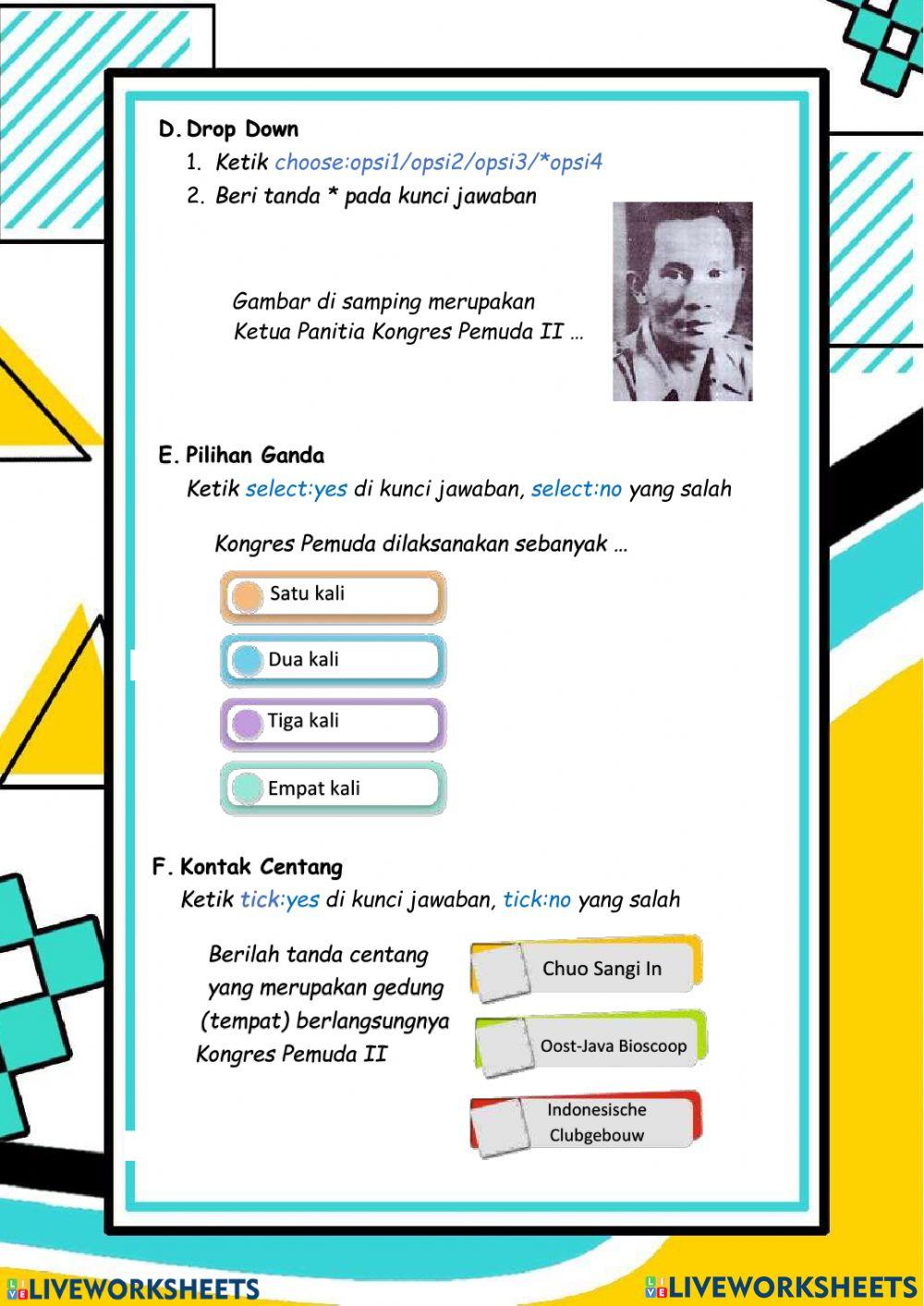 Contoh | Free Interactive Worksheets | 5094905