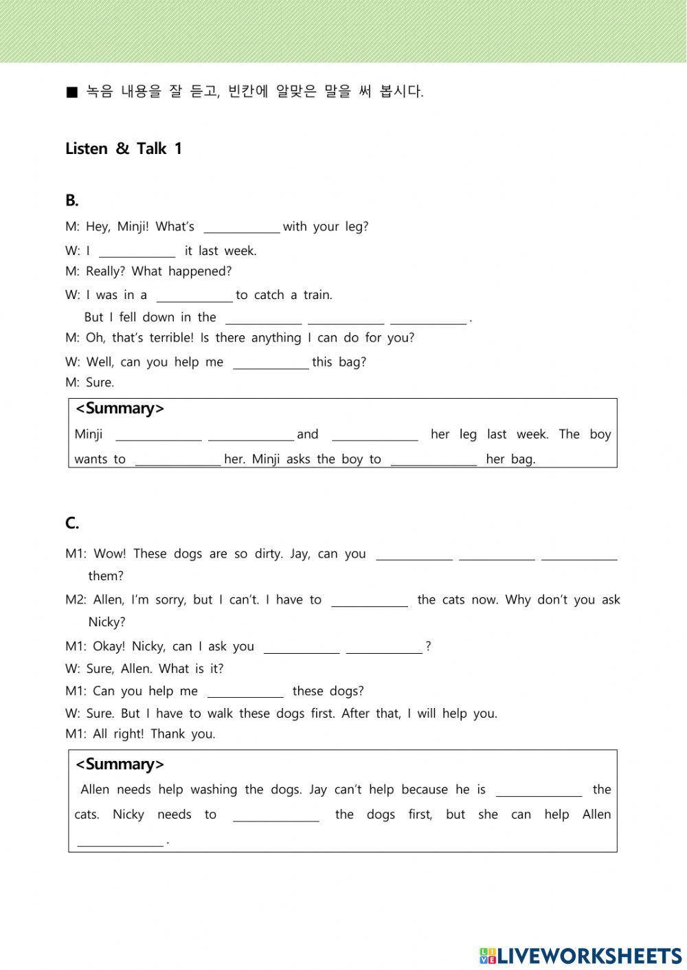 5. give your helping hands worksheet | Live Worksheets