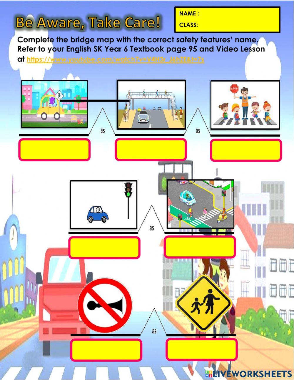 Year 6 Unit 10 Be Aware, Take Care! activity | Live Worksheets