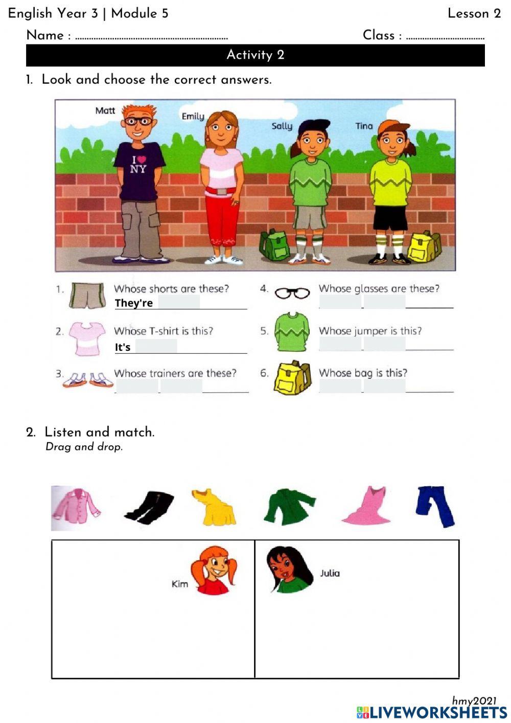 1164587 | English Year 3 Module 5 | mauimy