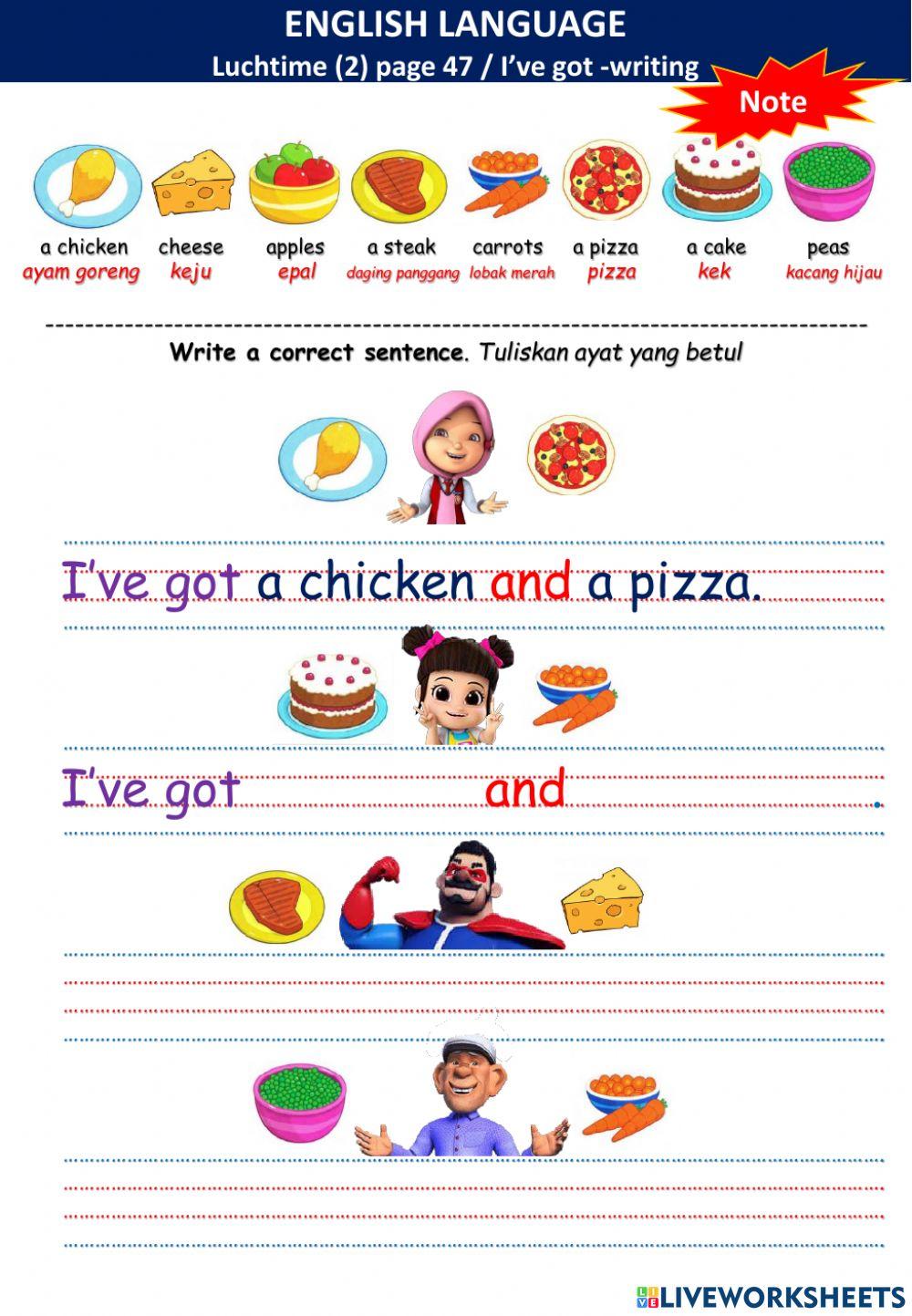 Lunchtime (2) -… | Free Interactive Worksheets | 1165068