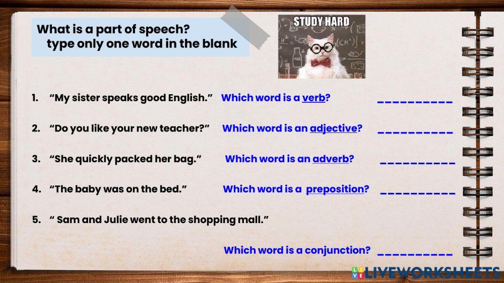 1165315 | E23205 2nd : Parts of speech | Teapichai