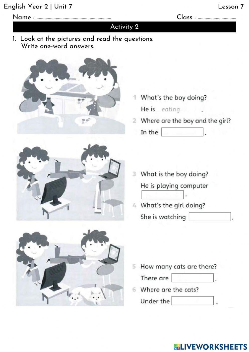 English Year 2 - Get Dressed exercise | Live Worksheets