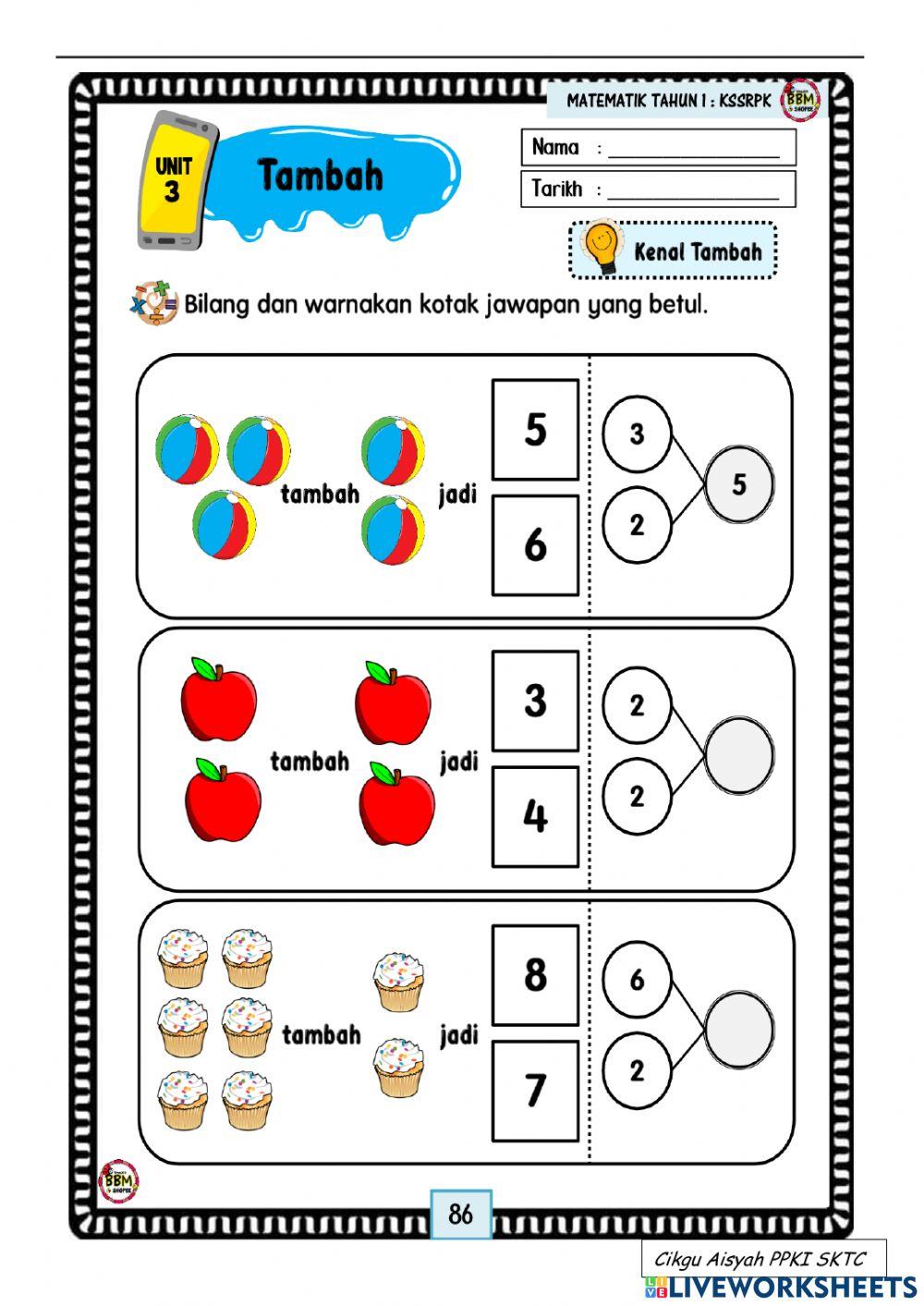 Matematik online exercise for 1 | Live Worksheets