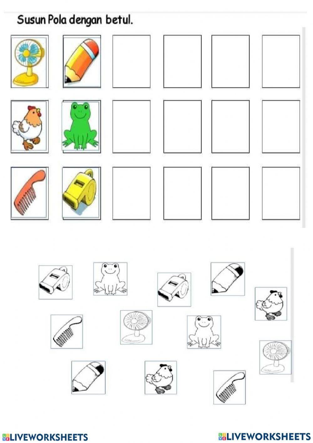 Matematik awal activity for prasekolah | Live Worksheets