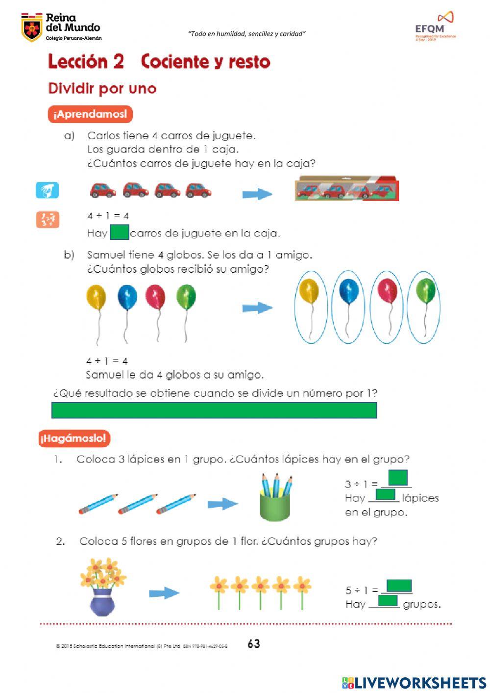 División online exercise for K3 | Live Worksheets
