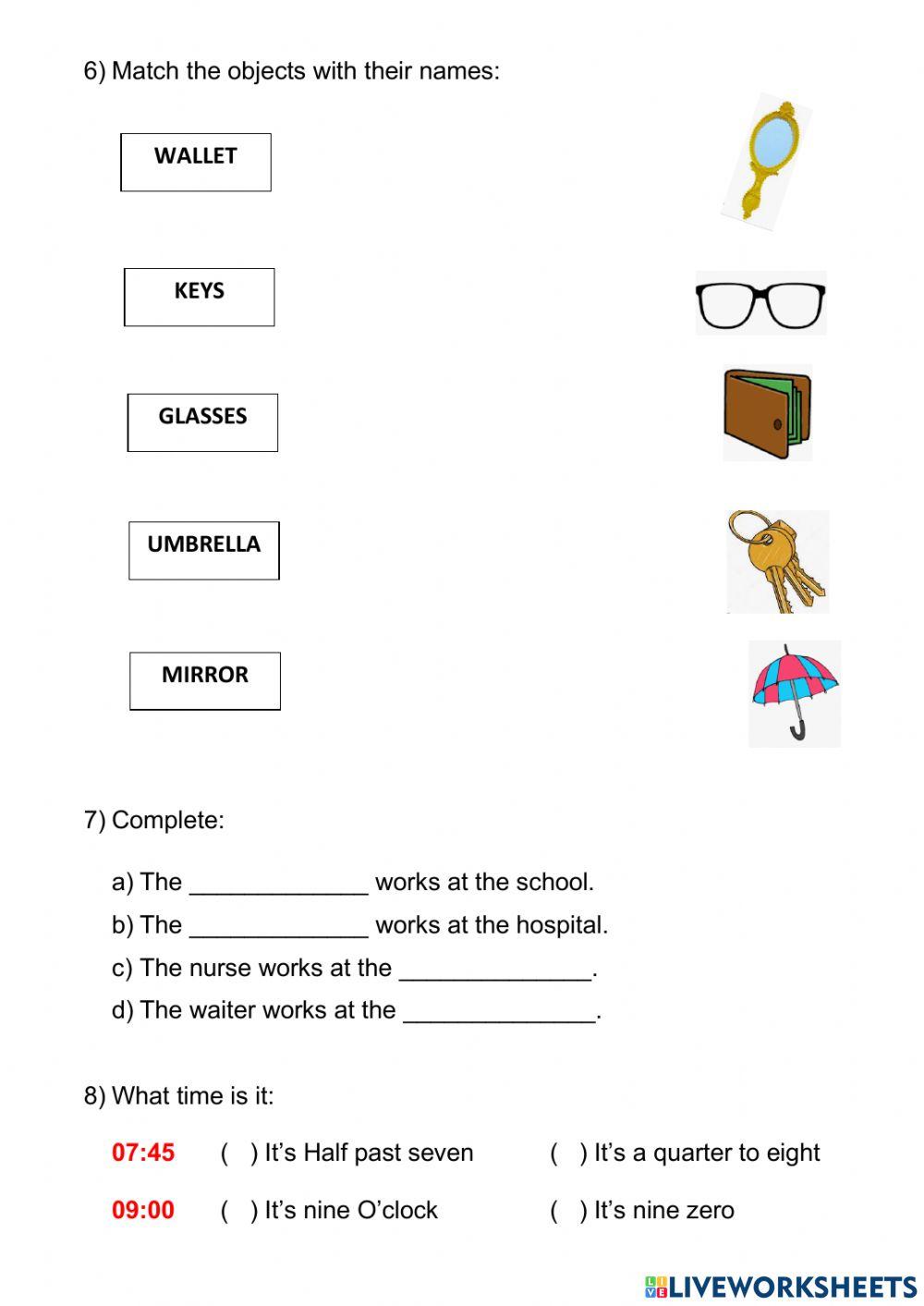 Review 1 - English for Everyone worksheet | Live Worksheets