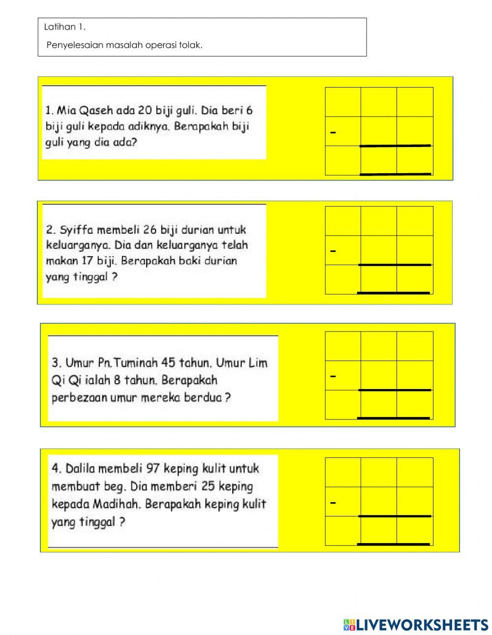 Matematik online exercise for 7 -9 | Live Worksheets