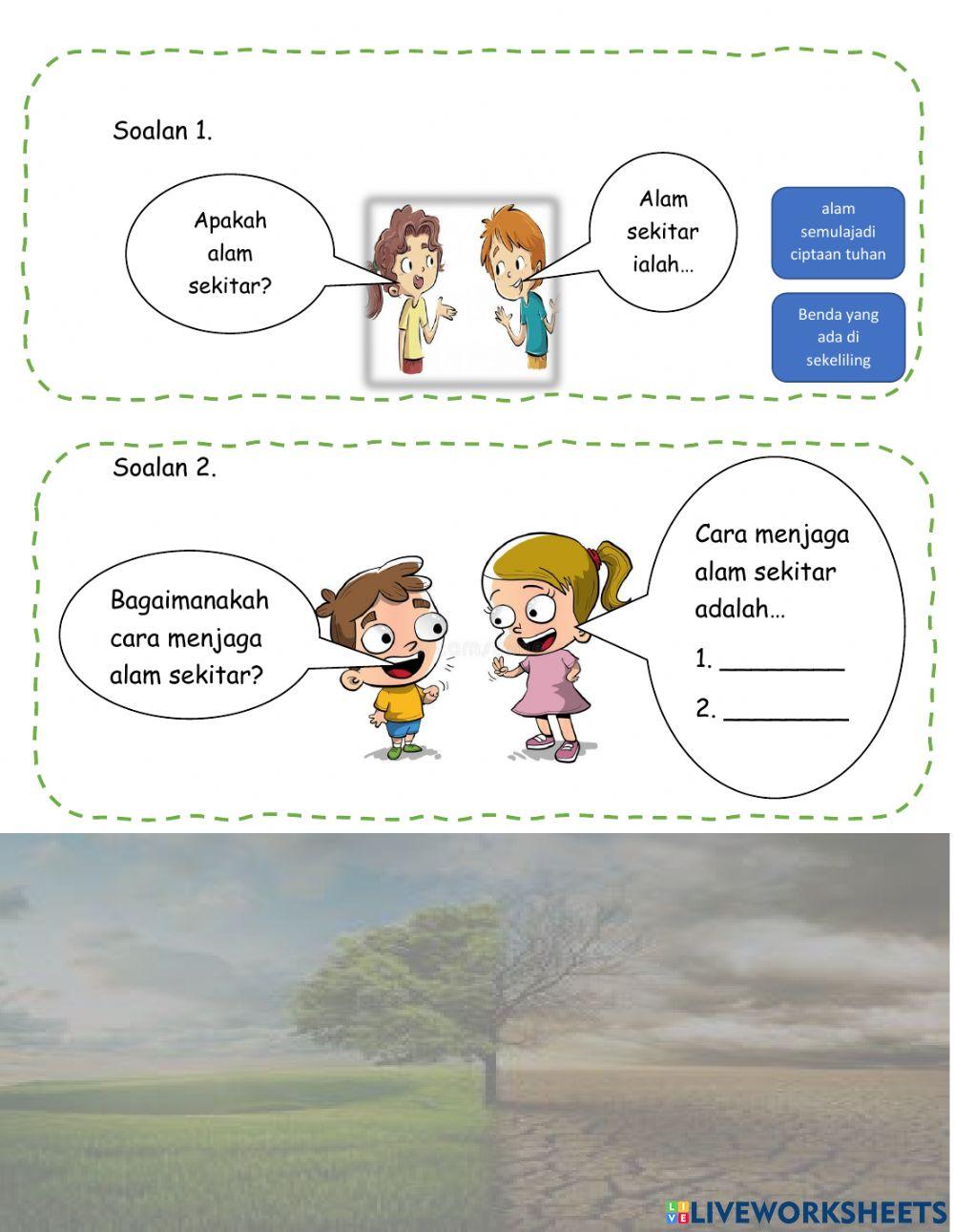 Unit 17 menjaga alam sekitar worksheet | Live Worksheets