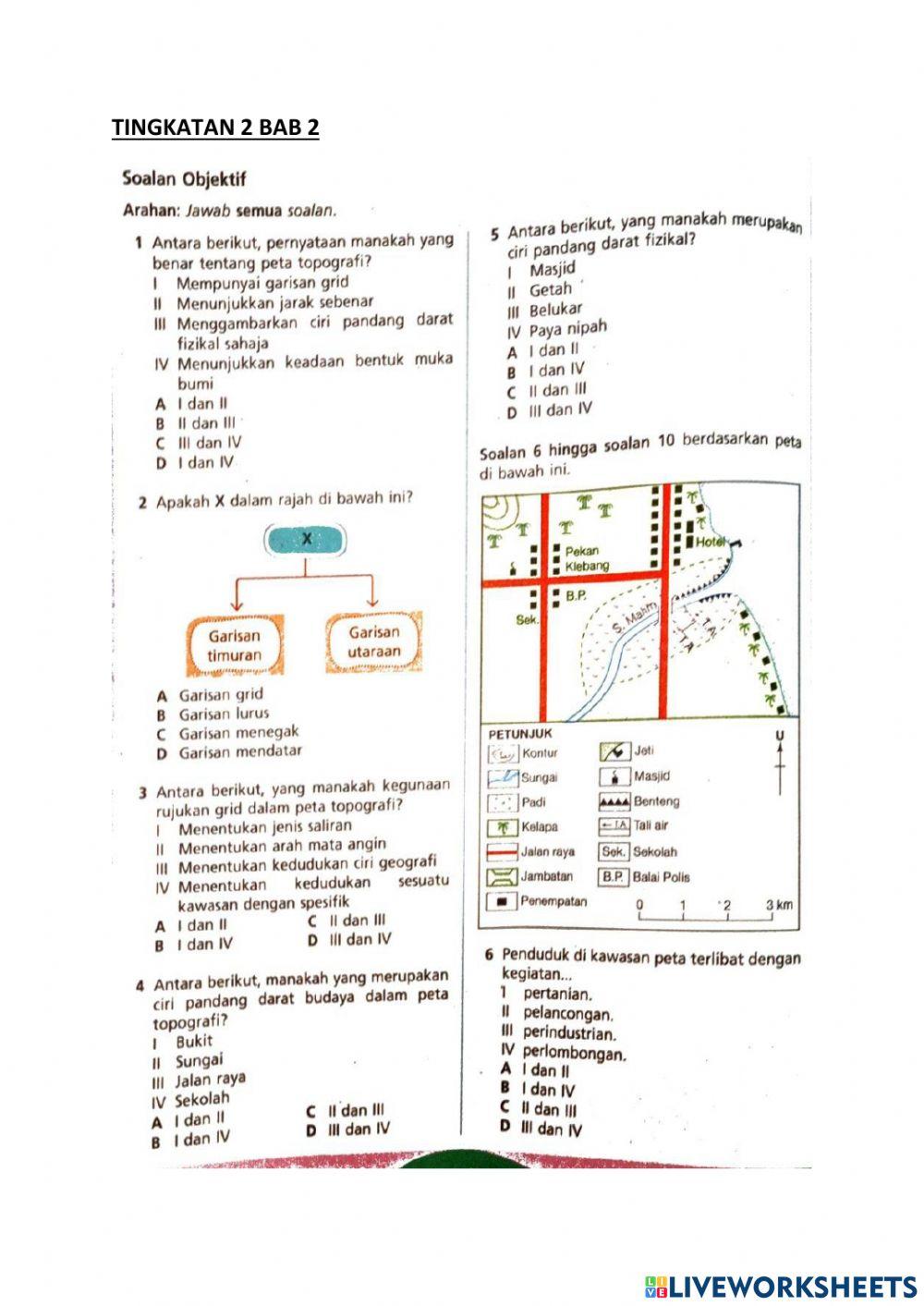 5096254 | GEOGRAFI TINGKATAN 2 BAB 2 : OBJEKTIF | nrlhana