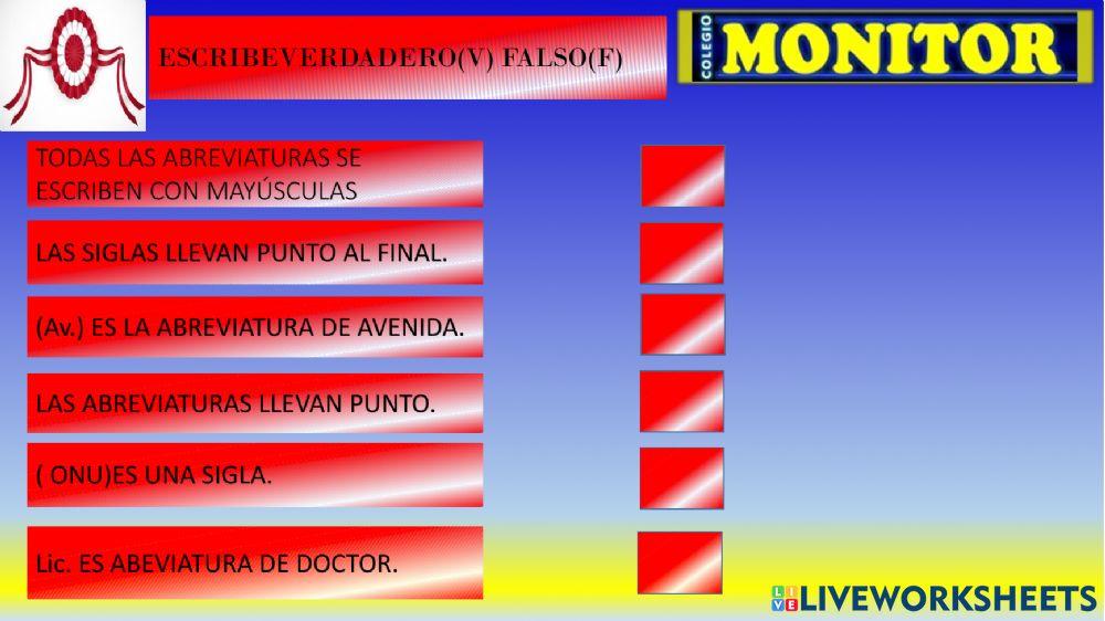 Siglas | Free Interactive Worksheets | 1167294