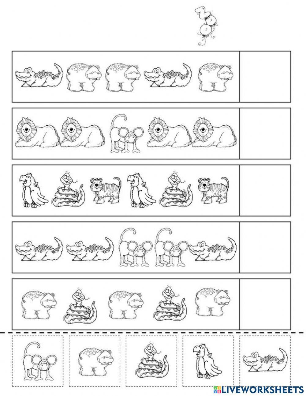 Matematik awal exercise for Kindergarden | Live Worksheets
