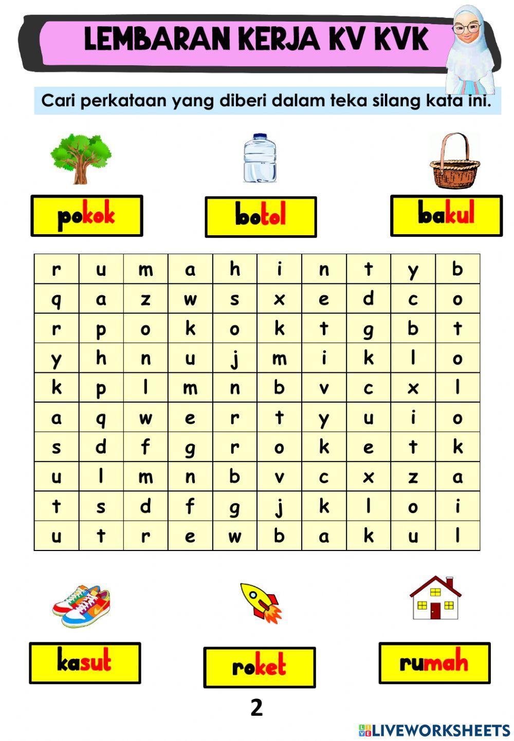 LATIHAN KV KVK 1 | Free Interactive Worksheets | 5097050
