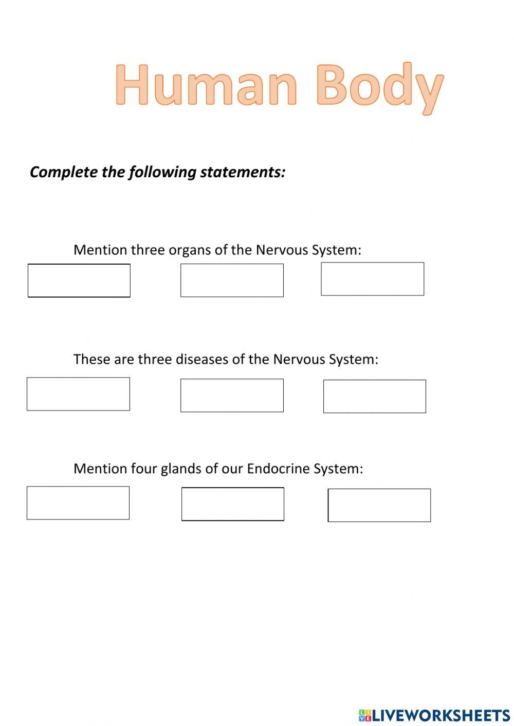Science online exercise for 6 | Live Worksheets