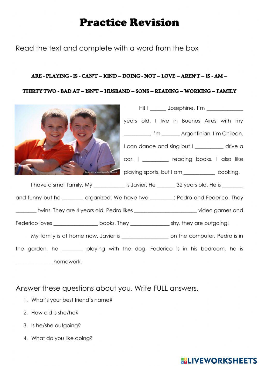 Revision (Eleme… | Free Interactive Worksheets | 1166127