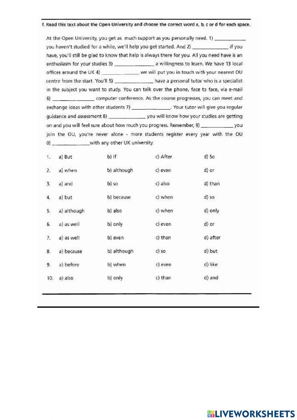 1169303 | Connectors | Angeles Siri | LiveWorksheets