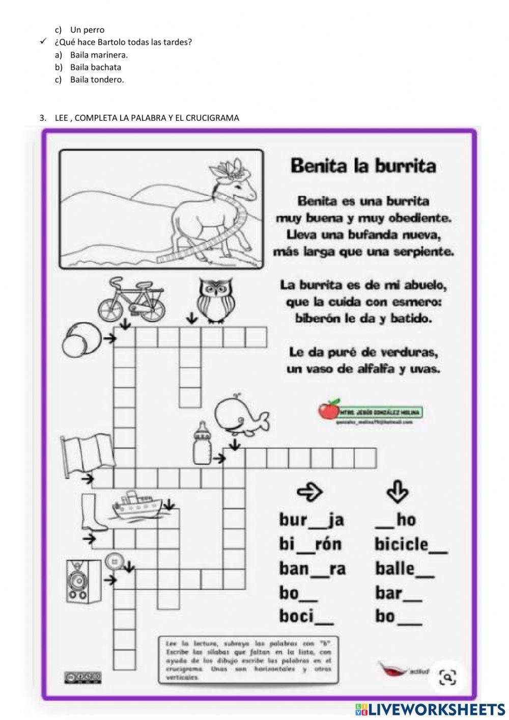Letra B online exercise for ESCRITURA | Live Worksheets