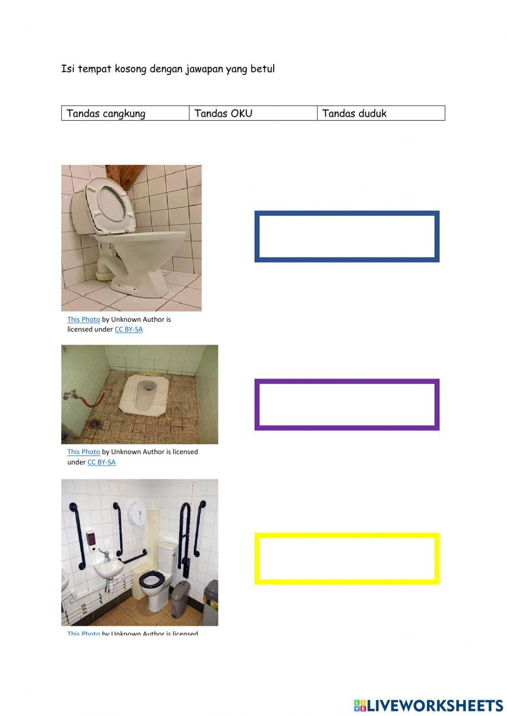 Jenis tandas interactive worksheet | Live Worksheets