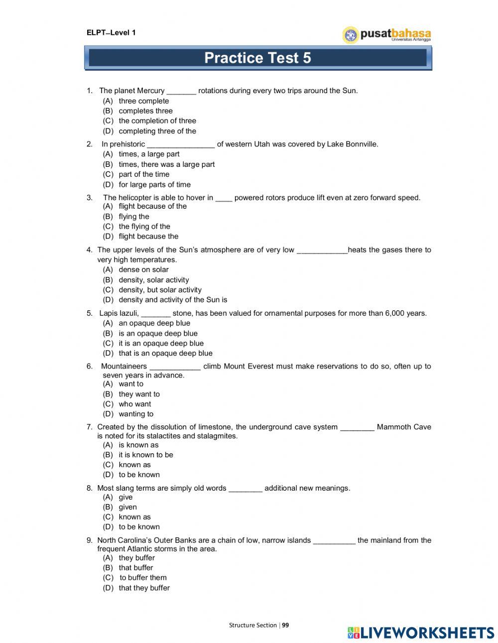 SWE Level 1 PT 5 1423 | Reny_Pusba | Live Worksheets
