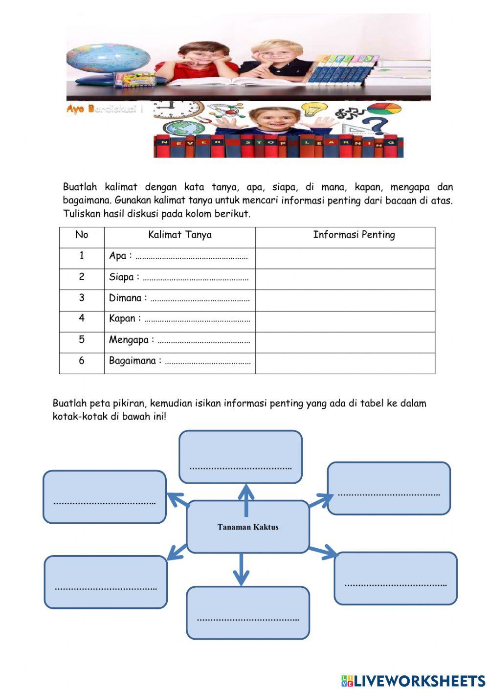 Informasi Penting activity | Live Worksheets
