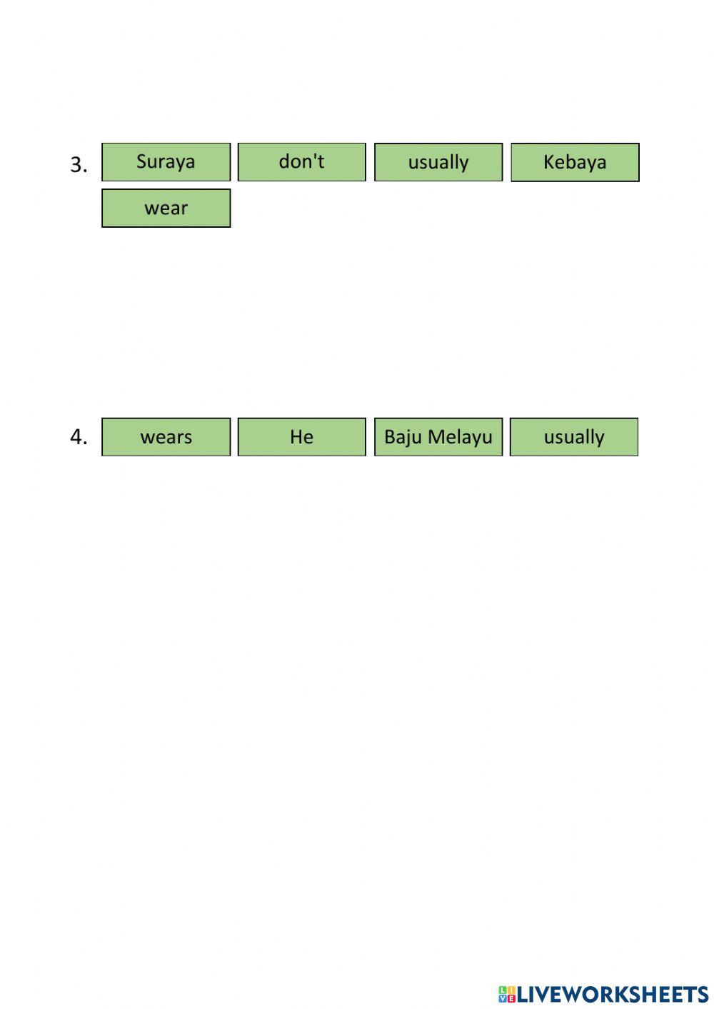 Hari Raya worksheet | Live Worksheets