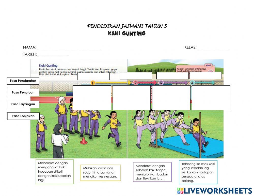 PJ Tahun 5 - Kaki Gunting worksheet | Live Worksheets