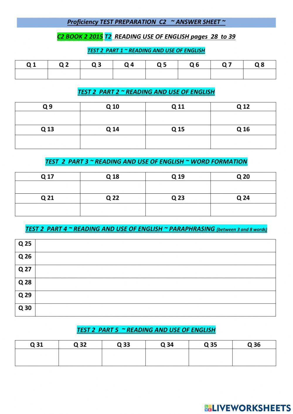 proficiency test cambridge