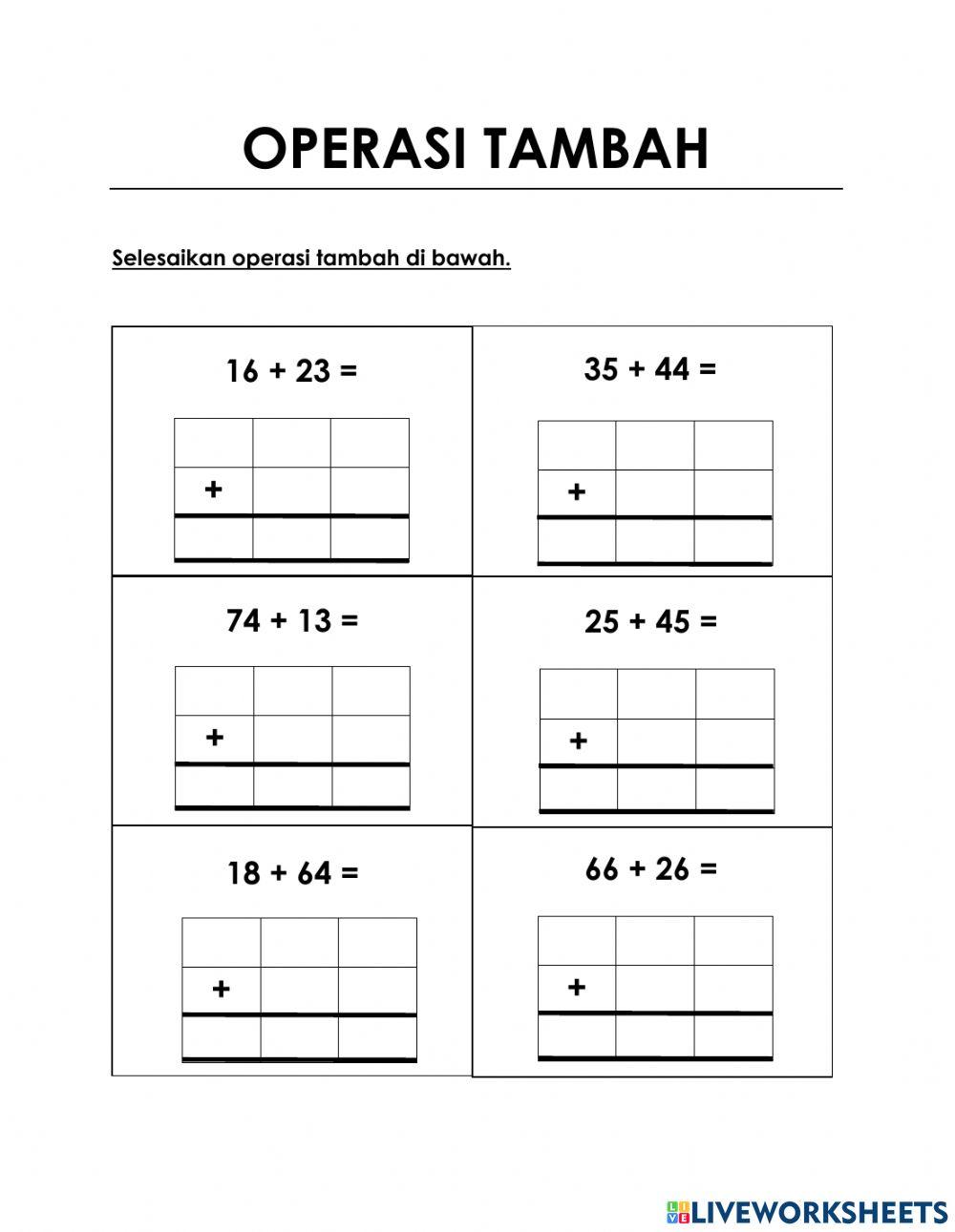 Operasi Tambah 1172251 | Hanisah Ahmad Jaafar | Live