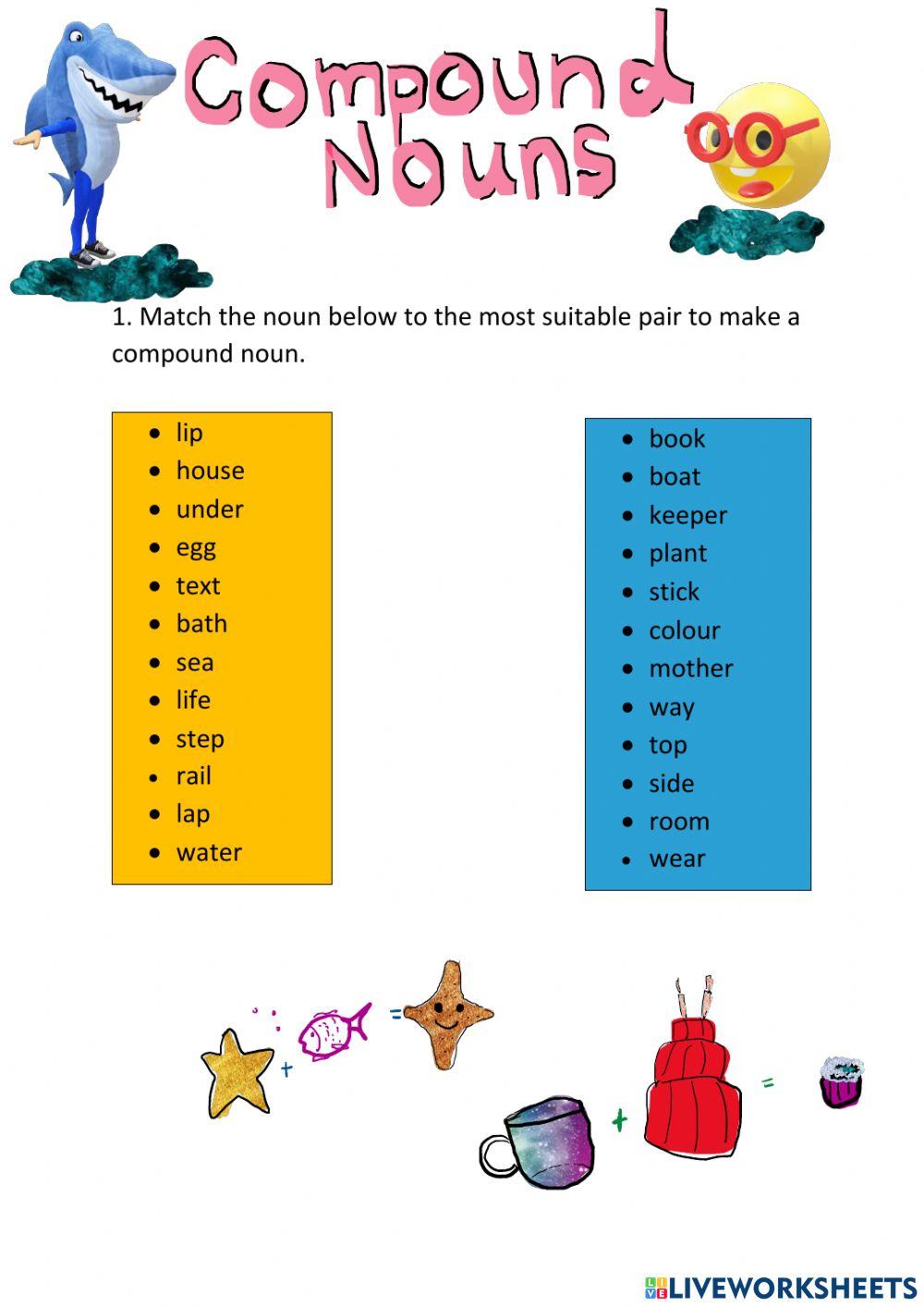 Compound Nouns Interactive Activity For Grade 2 Live Worksheets compound-nouns-interactive-activity-for-grade-2-live-worksheets