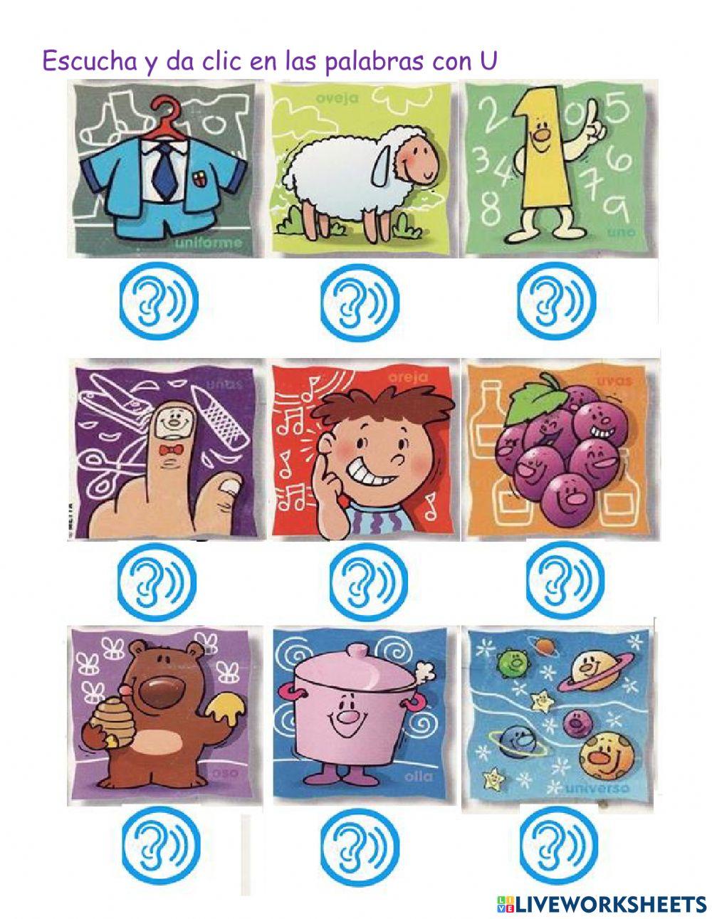 Vocal U | Free Interactive Worksheets | 1173089