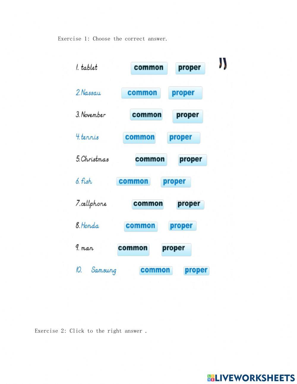 Common and Prop… | Free Interactive Worksheets | 1174456