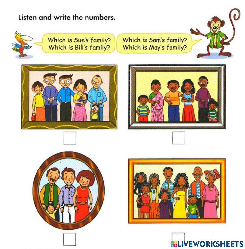 Family online exercise for beginners | Live Worksheets