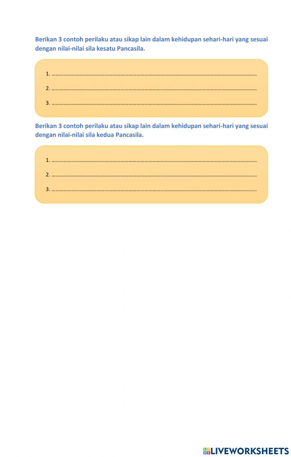 LKPD Kelas 6 Tema 1 ST 1 Pb 2 worksheet | Live Worksheets